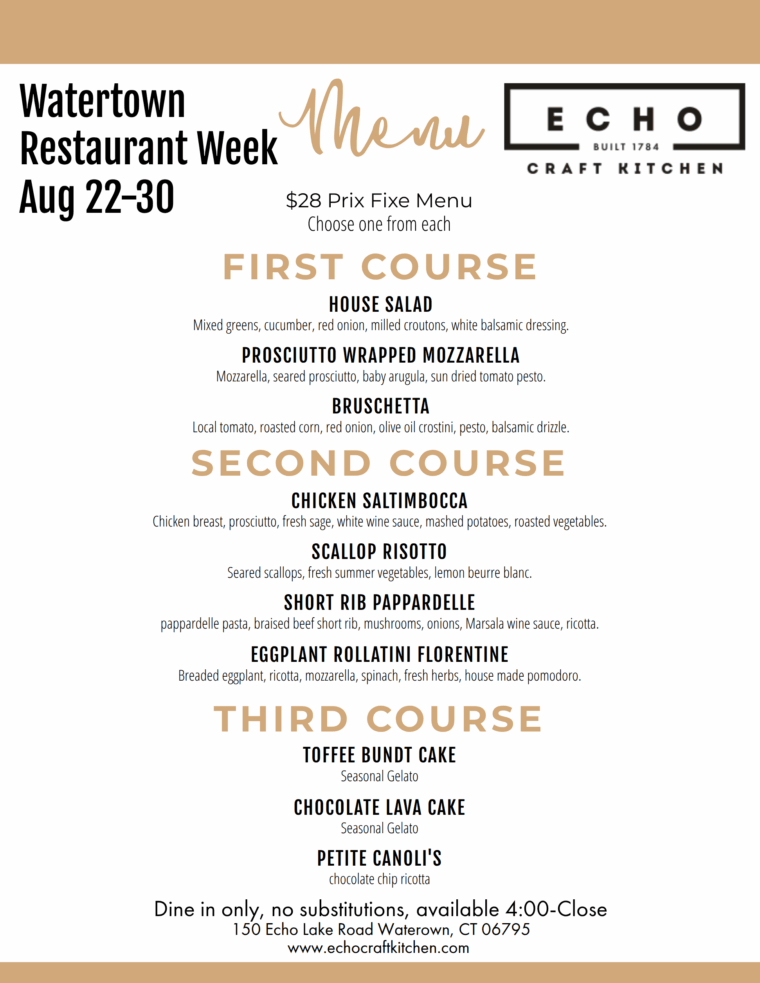 Menu - Echo Craft Kitchen